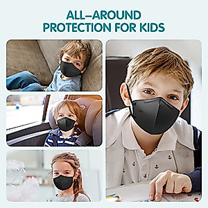 KN95 Masks 25 Pack, 5-Ply Disposable Face Masks Filter Efficiency≥95% with Adjustable Ear Loop Black