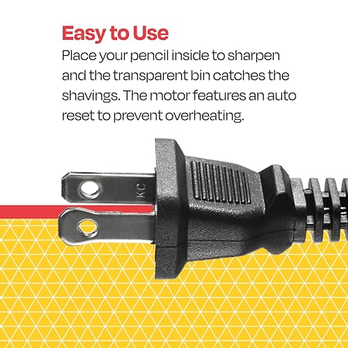 School Smart Vertical Electric Pencil Sharpener, For Classroom, Home, and Office Use, Black and Grey