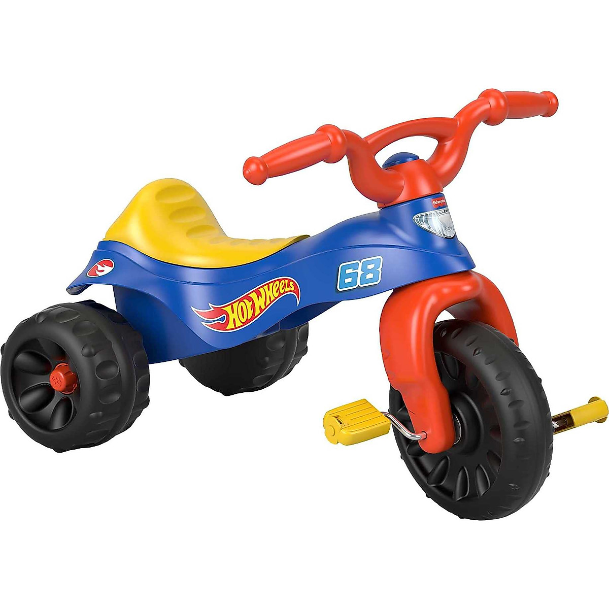 Fisher-Price Hot Wheels Toddler Tricycle Tough Trike Toy Bike with Handlebar Grips & Storage for Preschool Kids Ages 2+ Years​ (Amazon Exclusive)