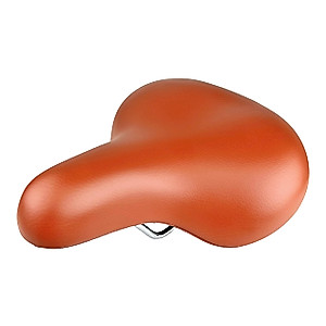 BIRIA Seat, City Bike Saddle Plush for Women and Men Cruiser, with elastomer, Brown Made