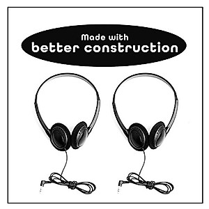 50 Bulk Headphones for Classrooms School Students Over Ear Earbuds