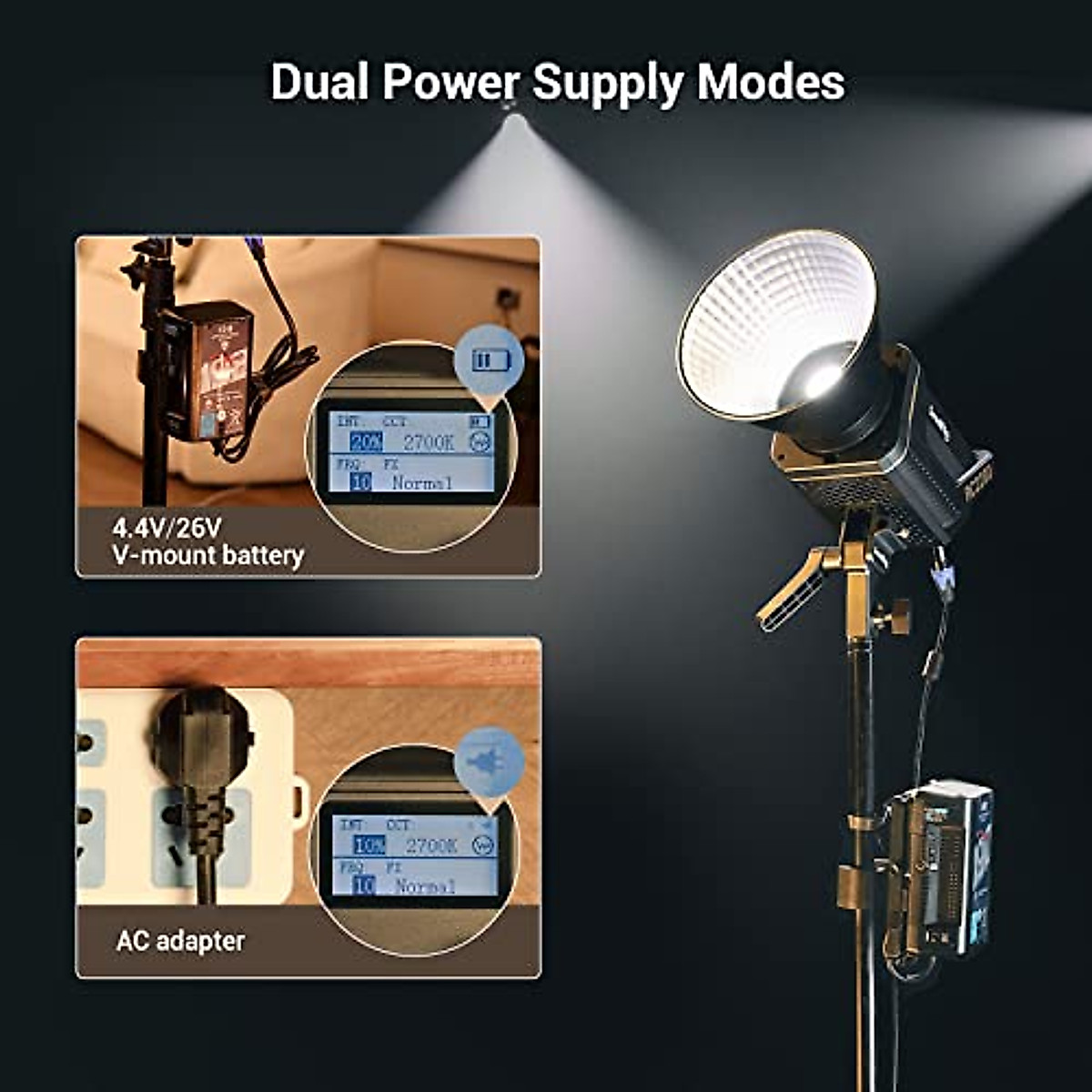 SmallRig RC 220D 220W LED Video Light 98700 LUX @3.3ft 5600K Continuous Output Light with CRI 95+, TLCI 96+, w/Bowens Mount, Manual and App Control Remotely Professional Studio Spotlight- 3472