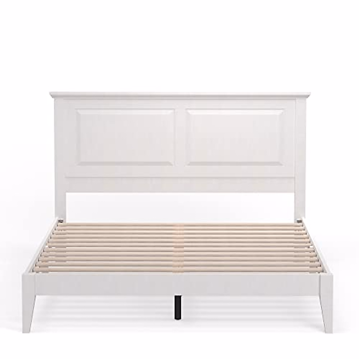 Glenwillow Home Cottage Style Solid Wood Platform Bed in Queen - Gloss White