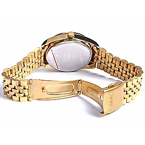 MASTOP Classic Design Golden Watch Stainless Steel Band Male Diamonds Quartz Wrist Watches for Man Gold