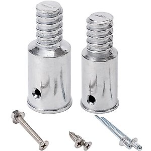 Threaded Tips Replacement for Extension Poles Repairing, Push Broom Handle Threaded End (1 in & 3/4 in)