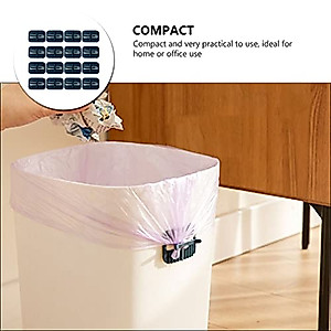 DOITOOL 16pcs Trash Can Clip Waste Basket Garbage Bin Clamp Rubbish Bag Clip Garbage Bag Retainers Anti- Slipping Trash Bag Fixer Blue