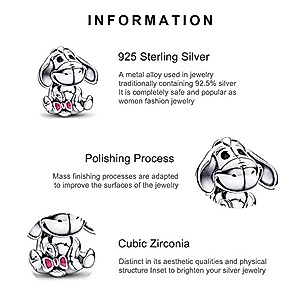 PANWOB Jewelry Elephant Charm for Women Bracelets Necklaces in 925 Sterling Silver,Mother's Day Birthday Christ