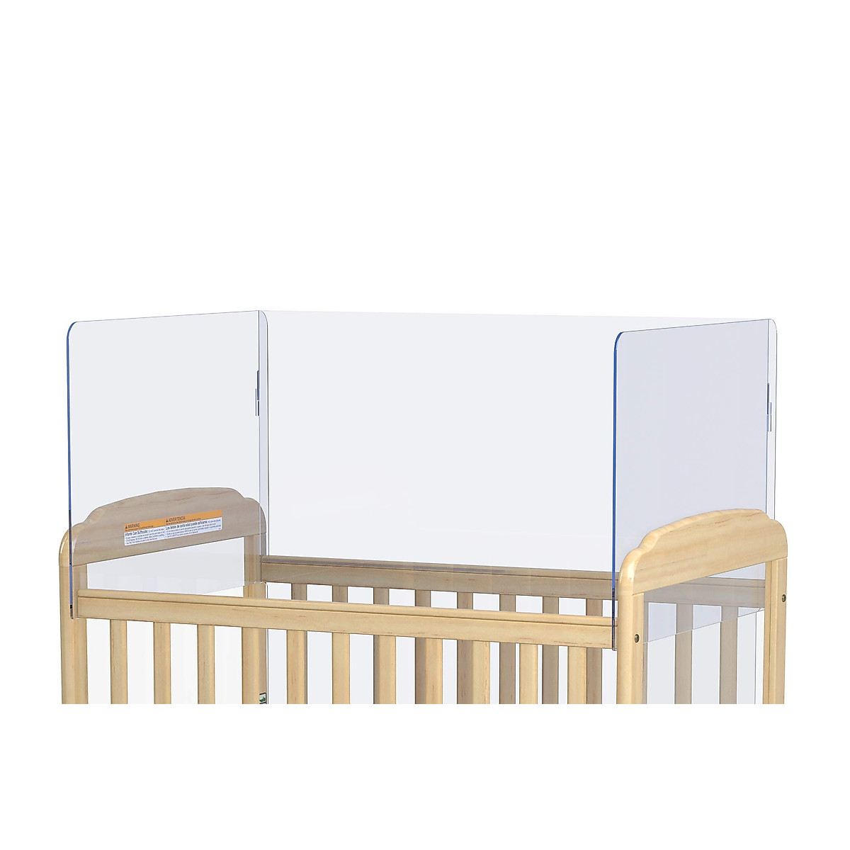 Foundations CareShield 3-Sided Crib Divider for Serenity Cribs, Clear Plexiglass Protective Barrier System for Child Care Centers, Quick Installation, Increases Capacity