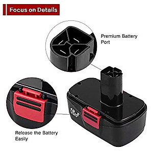 19.2V 3.6Ah High Capacity Replacement for Craftsman 19.2V Battery Compatible with Craftsman 19.2 Volt DieHard C3 315.115410 315.11485 130279005 1323903 120235021 11375 11376 Cordless Drills 1 Pack