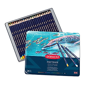 Derwent Inktense Pencils 24/Pkg, Colors may vary