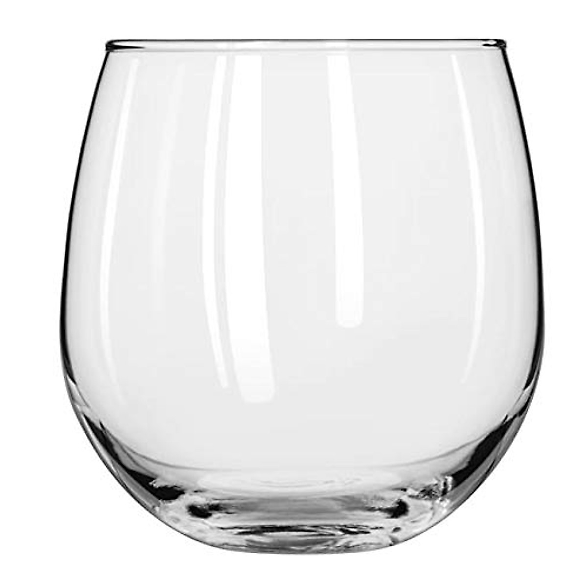 Libbey Stemless 12-Piece Wine Glass Party Set for Red and White Wines