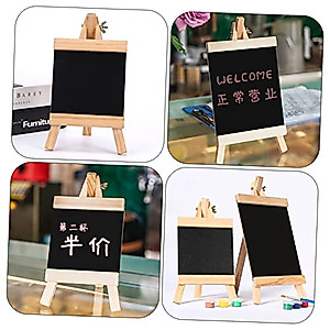 NUOBESTY 4 Pcs Blackboard Multifunction Signage Child Wood