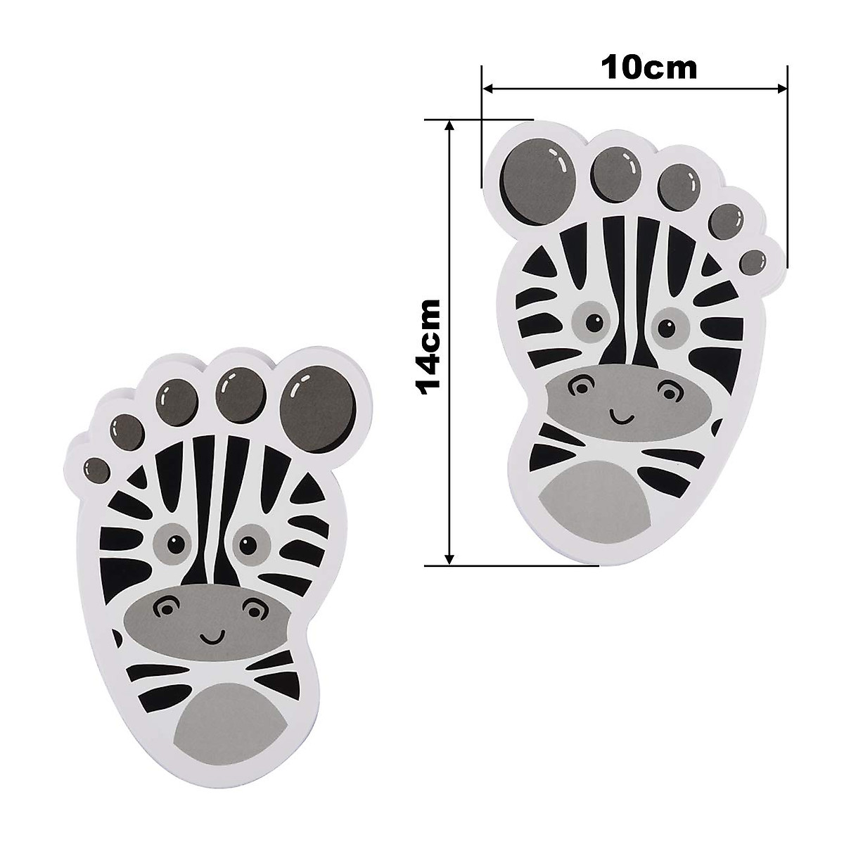 30 Pairs Floor Stickers Self-Adhesive Floor Decals Social Distance Footprint Stickers for Nursery Bedroom Living Room, 2 Colors (Style A)