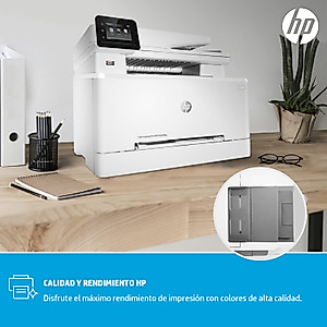 HP Color Laserjet Pro M283fdw Wireless All-in-One Laser Printer, Remote Mobile Print, Scan & Copy, Duplex Printing (7KW75A), White, Model:7KW75A#BGJ (Renewed)
