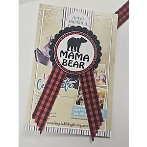 Mama Bear & Papa Bear Baby Shower Pins Daddy to Be Pin Buffalo Plaid Gender Reveal, Red & Black Pin, Baby Sprinkle