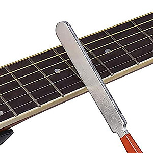 TIMESETL 6 Pack Guitar Luthier Tool Kit Include Guitar Fret Crowning File, Double Headed Guitar Bass Fret Wire Rubber Hammer, Stainless Steel Fret Rocker, 2 Fingerboard Guards Protectors and Grinding