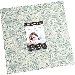 Moda Fabrics Lydia's Lace 1840-1882 Layer Cake by Betsy Chutchian 31680LC, 10 Inches