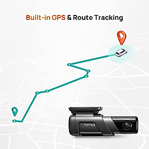 70mai True 2.7K 1944P Dash Cam M500, eMMC Built-in 128GB Storage, Powerful Night Vision with HDR, 170° FOV, 24H Parking Surveillance, Time-Lapse Recording, Built in GPS, ADAS, iOS/Android App Control