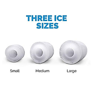 NewAir Portable Ice Maker 50 lb. Daily | Red | 3 Size Bullet Shaped Ice | First Batch Under 10 Minutes | Self Cleaning Quiet Operation Countertop Ice Machine | AI-215R