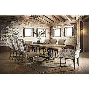 Roundhill Furniture Birmingham Dining Set, One Size, Driftwood Finish