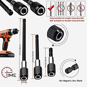 26Pcs Flexible Drill Bit Extension Set,Drill Bit Holder Extension,105° Right Angle Drill Attachmentt,1/4 3/8 1/2"Impact Driver Rotatable Socket Adapter,Bits Holder,Bendable Drill Bit Extension