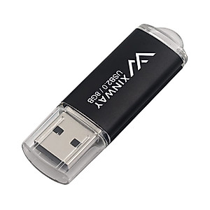 XINWAY 32GB USB 2.0 Flash Drives Thumb Drives Memory Stick Jump Drive Zip Drive, 2 Pack Mixed Colors: Black Blue