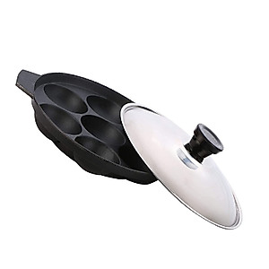 G & D Non Stick Appam Pan Appam Maker 7 Pits Appam Maker Appam Pan Patra Non Stick Appam with Stainless Steel Lid