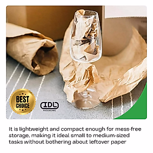 IDL Packaging 18" x 2160" (180 feet) Popular Pack Brown Kraft Paper Roll - Perfect Craft Wrapping Paper for Packing, Moving, Shipping - 100% Recycled Natural Wrap Material