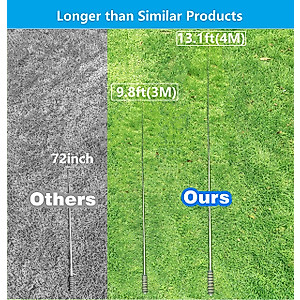 Bytcew Pickup Tool Telescopic Push/Pull Pole with Two Hooks Extends to 9.8 Feet(3M),Wire Reacher Disc Golf Grabber Rod