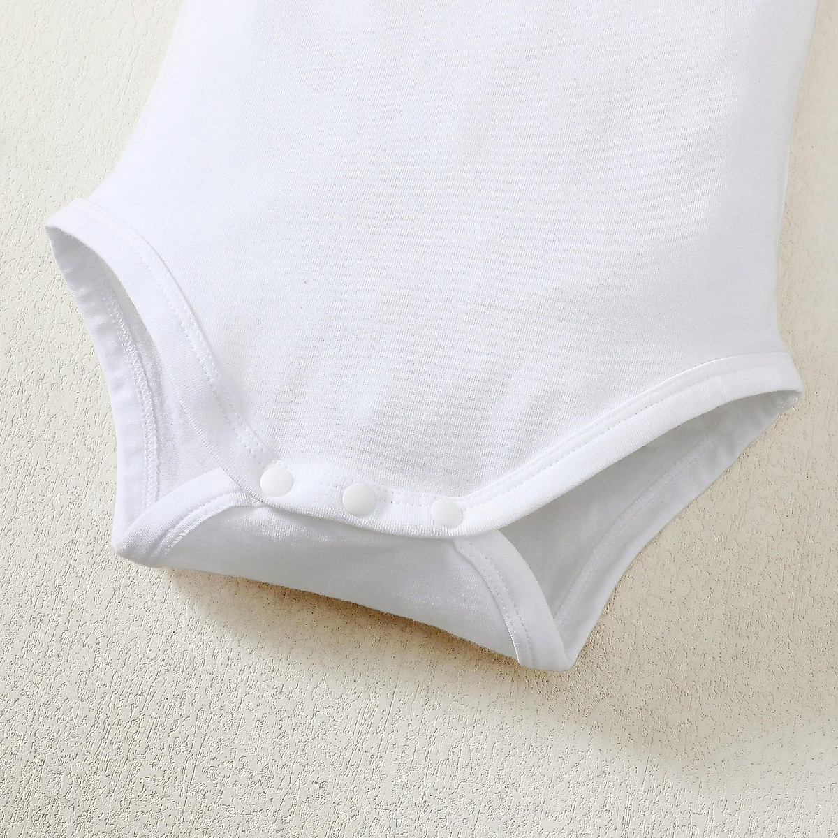 LYSMuch Baby Girls Ruffle Sleeves Bodysuit Infant Solid Color Top Jumpsuit (White,12-18 Months)