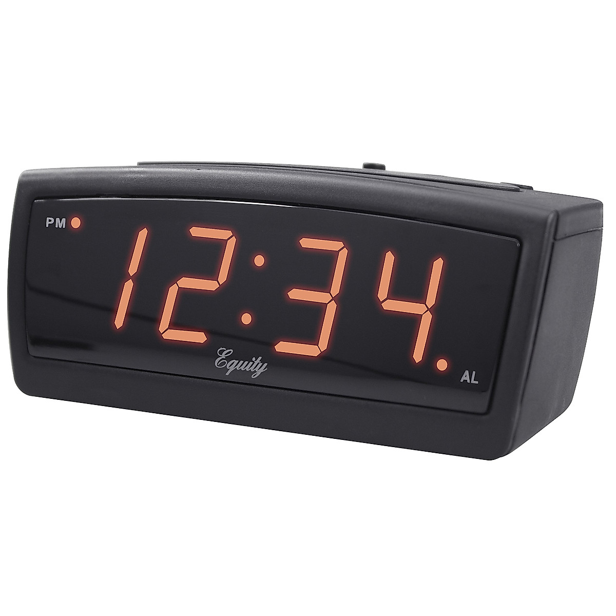 Equity by La Crosse 30902 .9 Inch LED Truckers Adjustable Volume Alarm Clock with 12v Plug-in Adapter