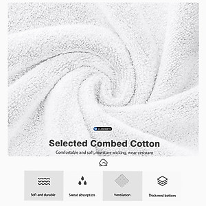 Closemate Ankle Athletic Running Socks 7 Pairs Low Cut Wicking Sport Cushion Tab Socks for Men and Women (7White, Size L)