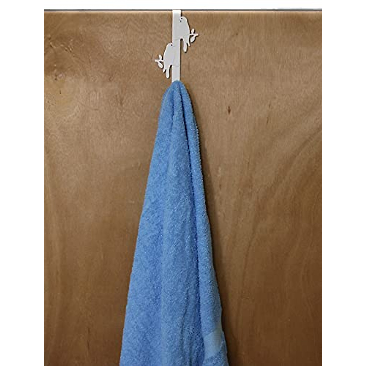 Bird Over The Door Hook - Coat Multi Purpose Organizer Hanger for Doors Door Mount Towel Hanger Towel Hooks for Bathroom Kitchen Beach Towels Bathrobe Swimsuit Door Mount Pool Towel Rack White