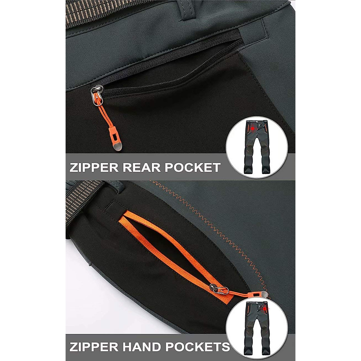 MAGCOMSEN Winter Pants Men Snow Pants for Men Snowboard Pants Men Ski Pants Waterproof Pants Work Pants For Men