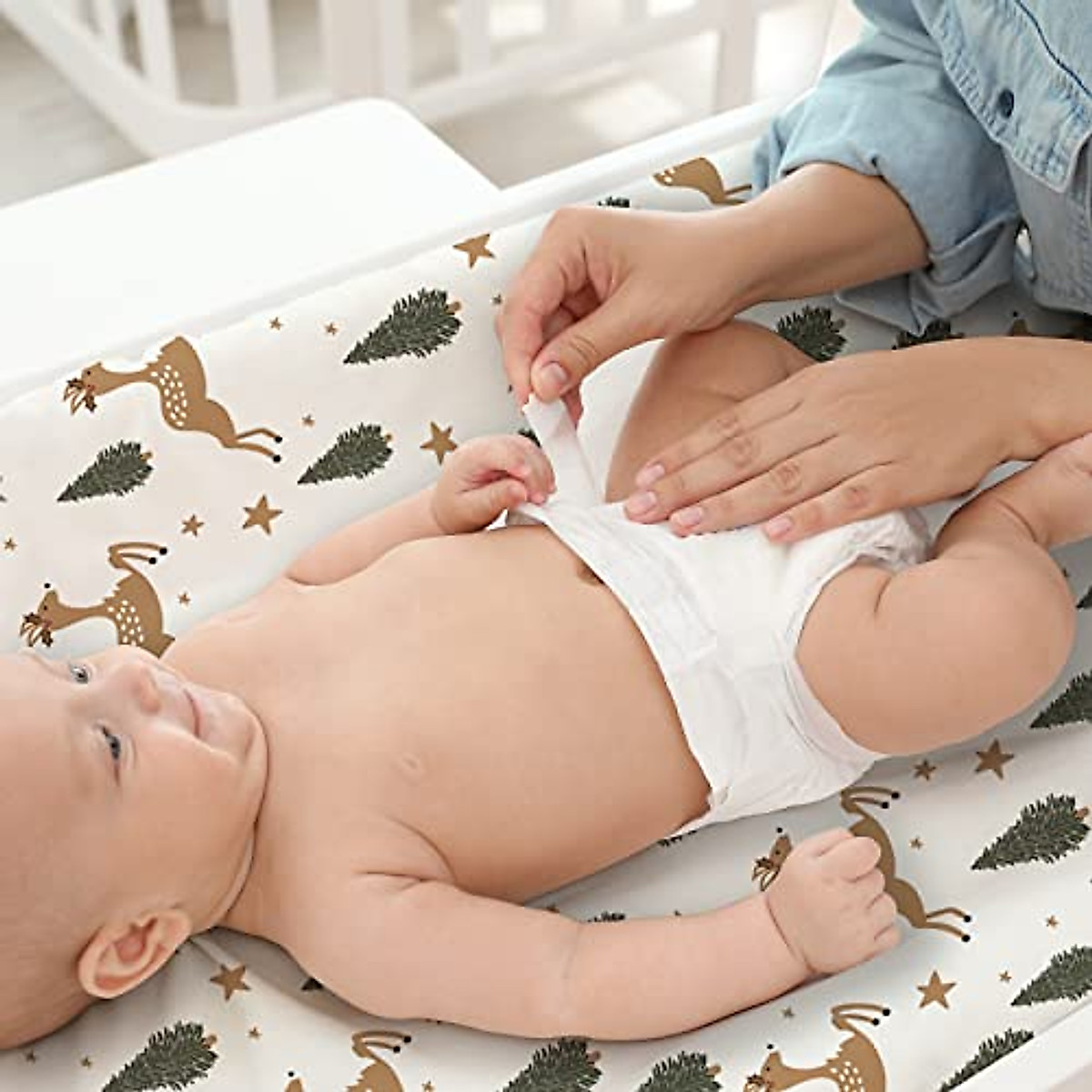 2 Pack Premium Soft Jersey Knitted Stretchy Changing Pad Cover for Baby