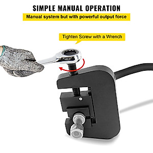 Mophorn 7843B Manual A/C Hose Crimper Kit,Handheld Air Hose Crimper Tool Kit with 4 Dies Whole Set #6#8#10#12,A/C Hose Crimper Repair Tool Kit Die Set,for Crimping Automotive Air Conditioning Pipes