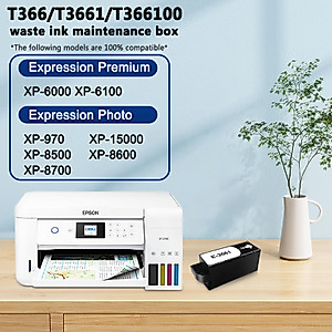 KSUMEI T3661 T366 T366100 Maintenance Box Compatible for Expression Premium XP-6000 XP-6100, Expression Photo XP-970 XP-15000 XP-8500 XP-8600 XP-8700 Printers