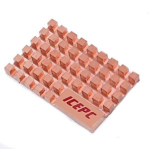 icepc mSATA SSD Pure Copper Heatsink PCIe Cooler with High Performance Thermal Conductivity Adhesive for Cooling Mini-SATA Solid State Disk SSD Radiator(40x26x4mm)