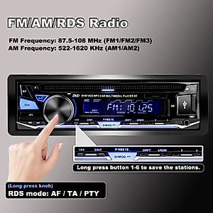 Alondy Single Din Car Stereo with CD/DVD Player | Bluetooth | FM/AM/RDS Radio | USB SD AUX Audio Receiver