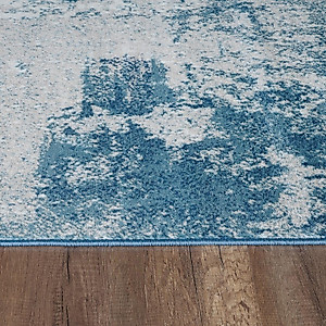 LUXE WEAVERS Abstract Blue 5x7 Area Rug