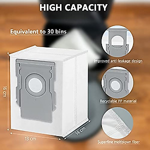 10 Packs Vacuum Bags for iRobot Roomba i7 i7+ j7 j7+/Plus (7550) i3 i3+ (3550) i4 i4+(4552) i6 i6+ (6550) i8 i8+ (8550) s9 s9+ (9550) i & j & s Series Clean Base Automatic Dirt Disposal Bags