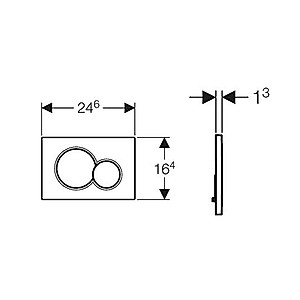 Geberit 115.770.21.5 Samba Dual Flush Actuator Chrome