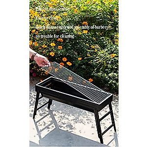 Portable Charcoal Grill and Smoker, Compact Foldable Grill for Travel, for Picnic Garden Terrace Camping Travel BBQ Barbecue Grill Style 1