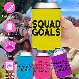 HOMEZZO Golden Girls Themed Party Can Coolers, 8 Pcs Funny Golden Girls Can Sleeves for Girls Party