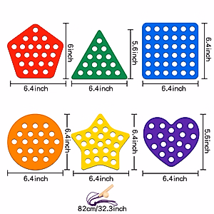 6 Pcs Lacing Toy Toddlers, Geometric Wooden Threading Toys, Educational and Learning Montessori Activity Baby and Kids, Fine Motor Skill Toys, Pumpkin, Corn, Tomato, Eggplant, Broccoli, Carrot