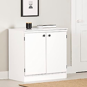 South Shore Morgan 2-Door Storage Cabinet, Pure White