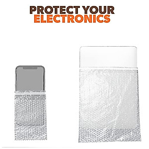 PackageZoom Bubble Pouch Out Bags | Clear 6.5 x 8.5 Inch Self Sealing Bubble Cushion Bags for Shipping, Packing, Storage, Moving | 20 Pack