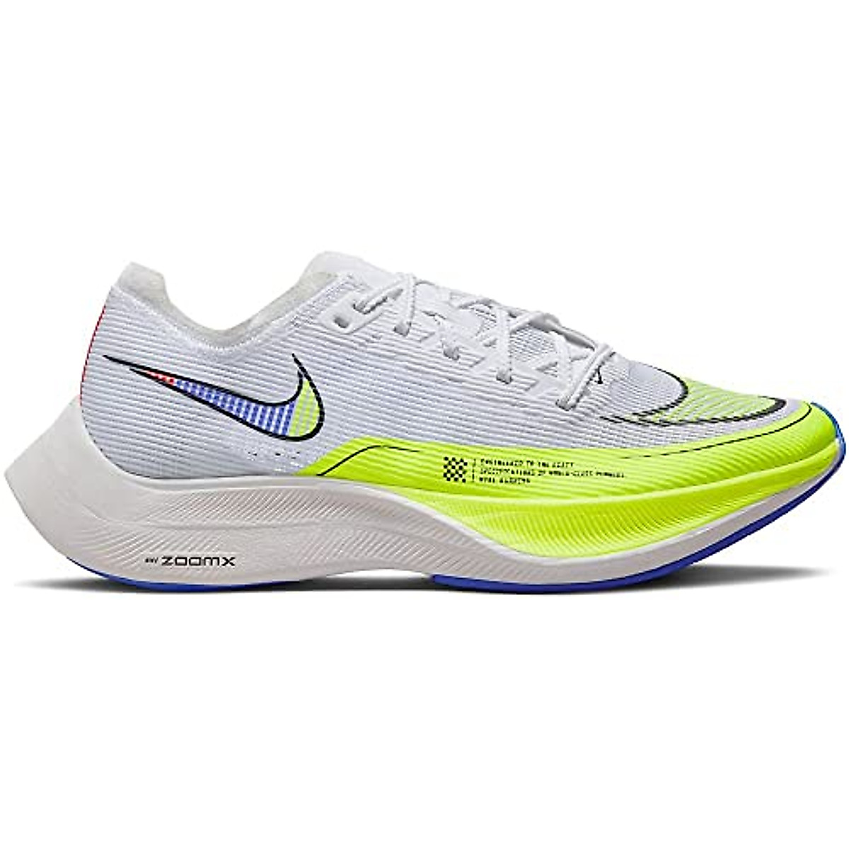 Women's ZoomX Vaporfly Next% 2 - Size 8 US - White/Black Volt Racer-Blue
