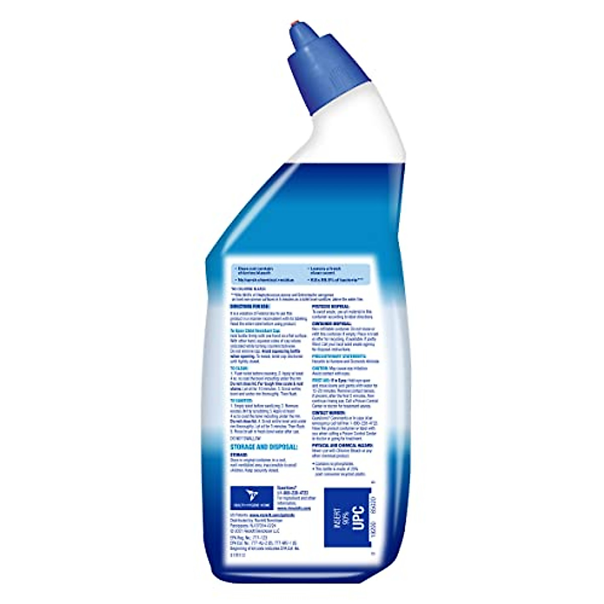 Lysol Toilet Bowl Cleaner Gel, For Cleaning and Disinfecting, Bleach Free, Ocean Fresh Scent, 24oz (Pack of 2)