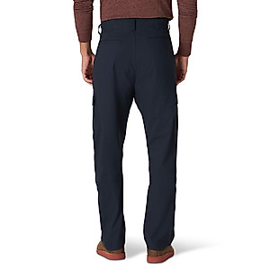 Wrangler Authentics Men's Big & Tall Relaxed Fit Stretch Cargo Pant, Navy, 46W x 30L
